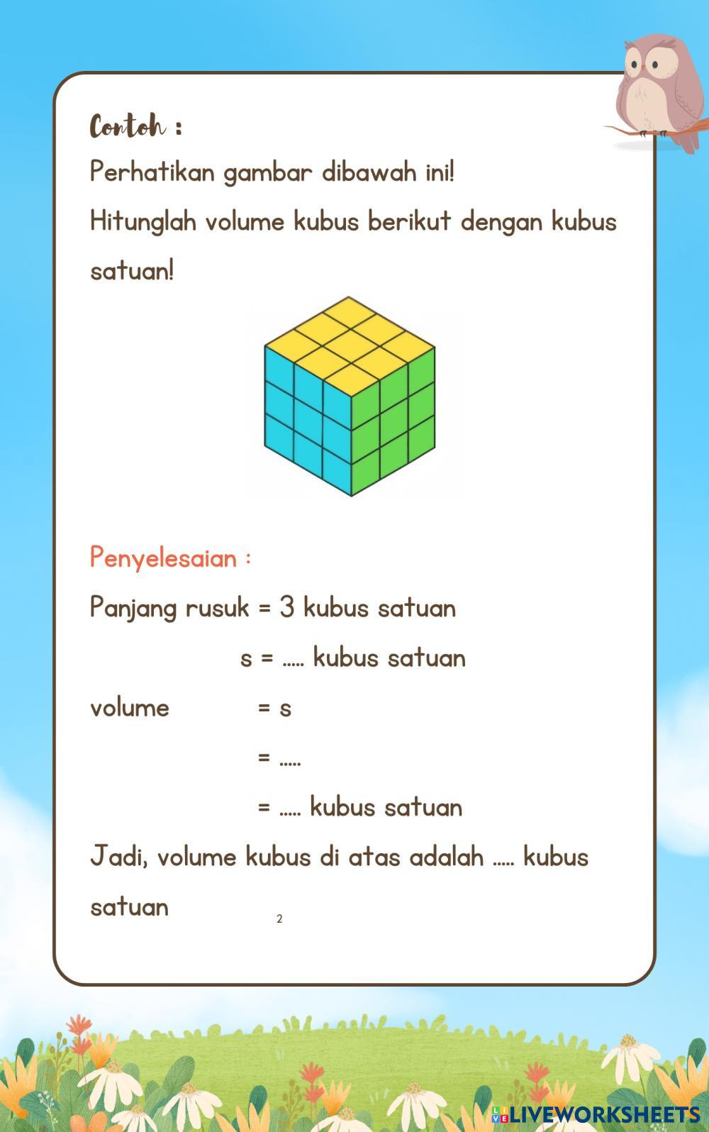 LKPD Matematika Volume Balok dan Kubus | Live Worksheets