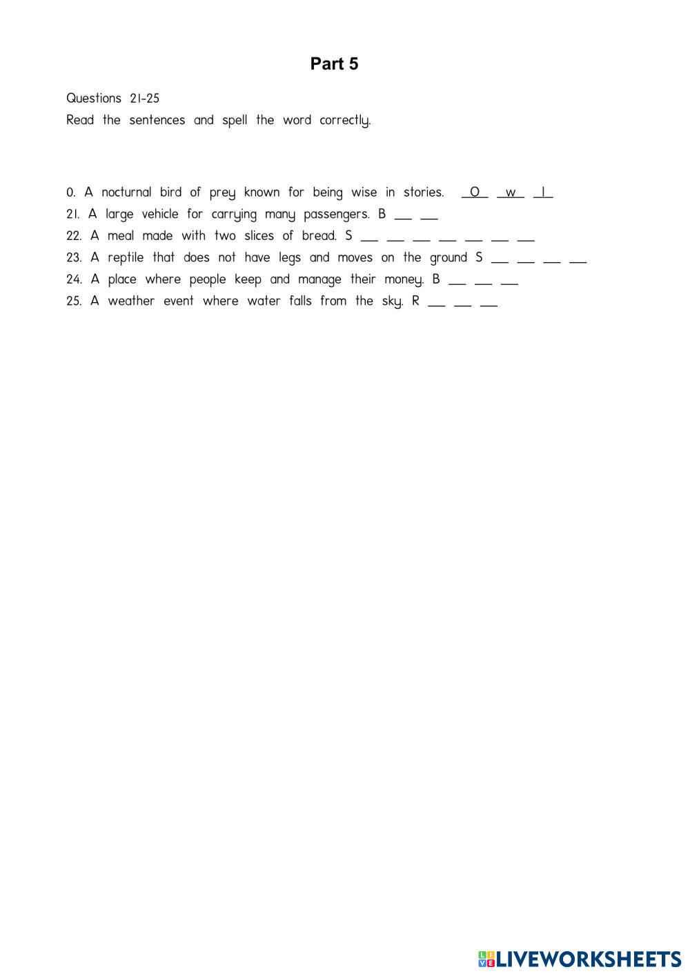 YEAR 4 UASA PRA… | Free Interactive Worksheets | 7433793