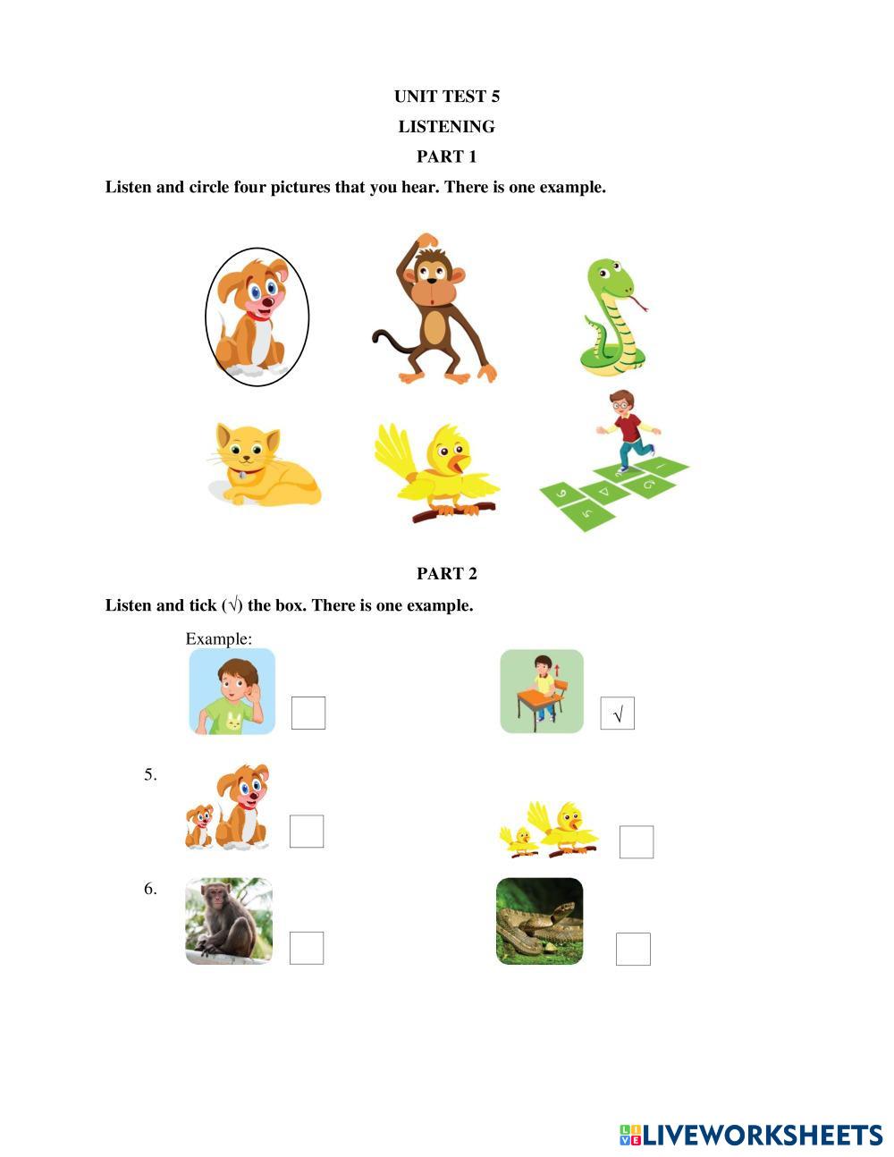 unit 5: Animal- i learn 1 7437286 | Levungocdiep | Live