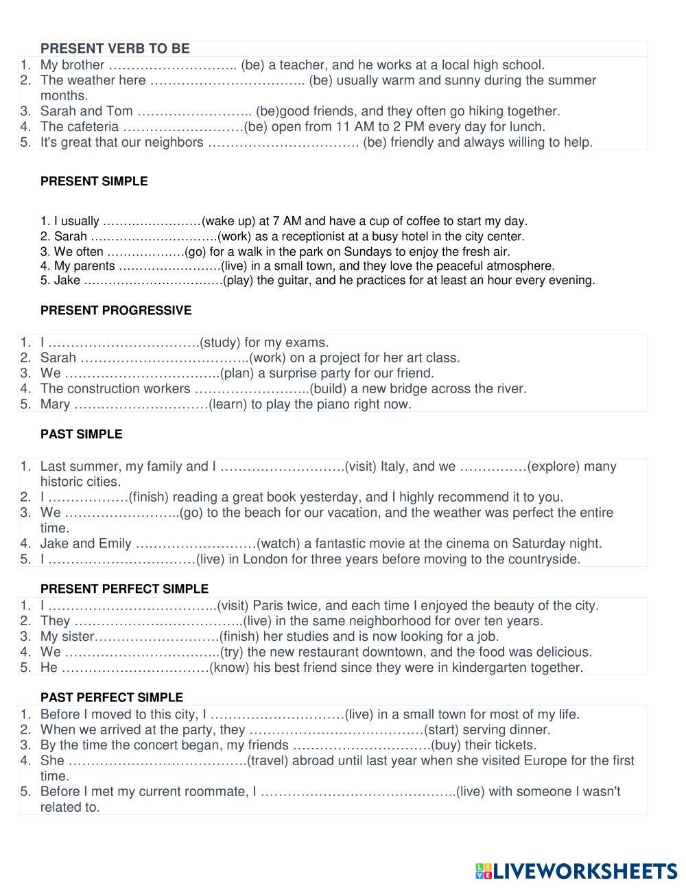 exercises | Live Worksheets