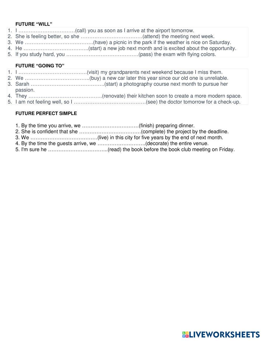 exercises | Live Worksheets