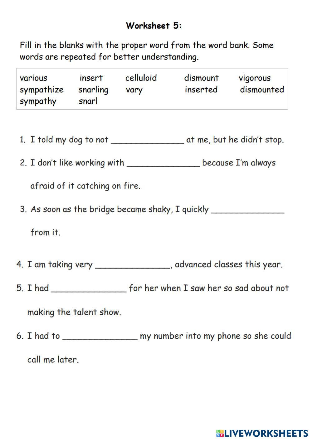 7439126 | English | Zin Mar Win | LiveWorksheets