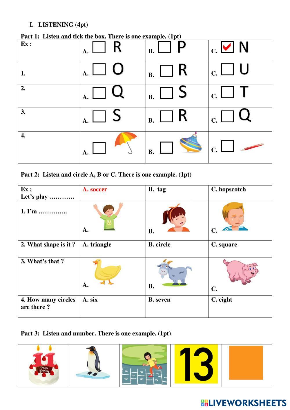 TEST 1 -SMART START 2 | Live Worksheets