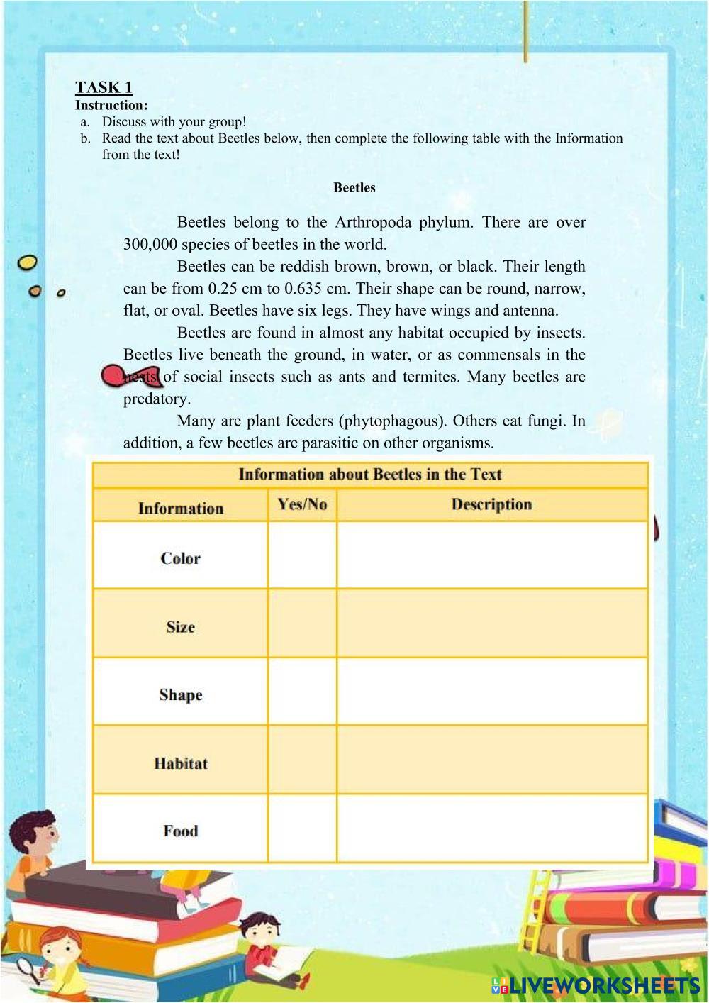 LKPD REPORT TEXT MISS AFNI | Live Worksheets