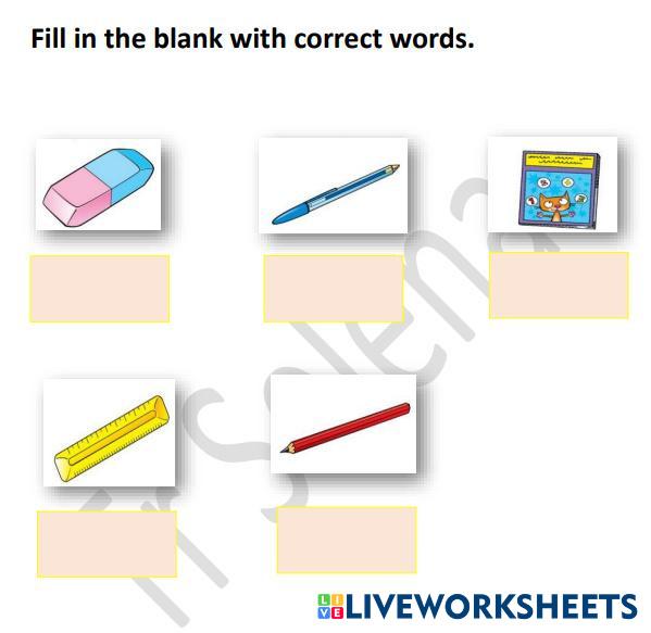 School things | Live Worksheets