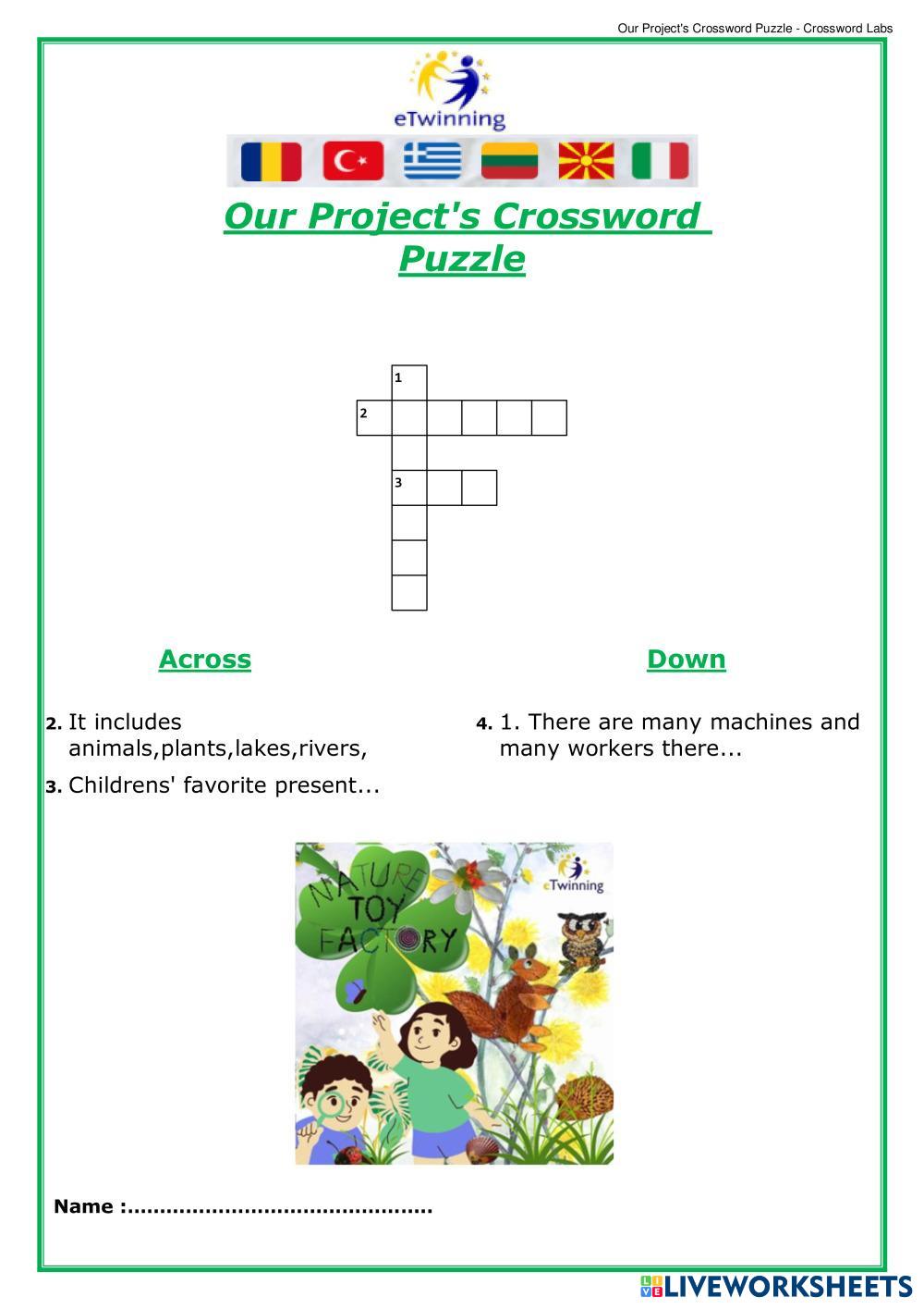 Our project' s … | Free Interactive Worksheets | 7445319