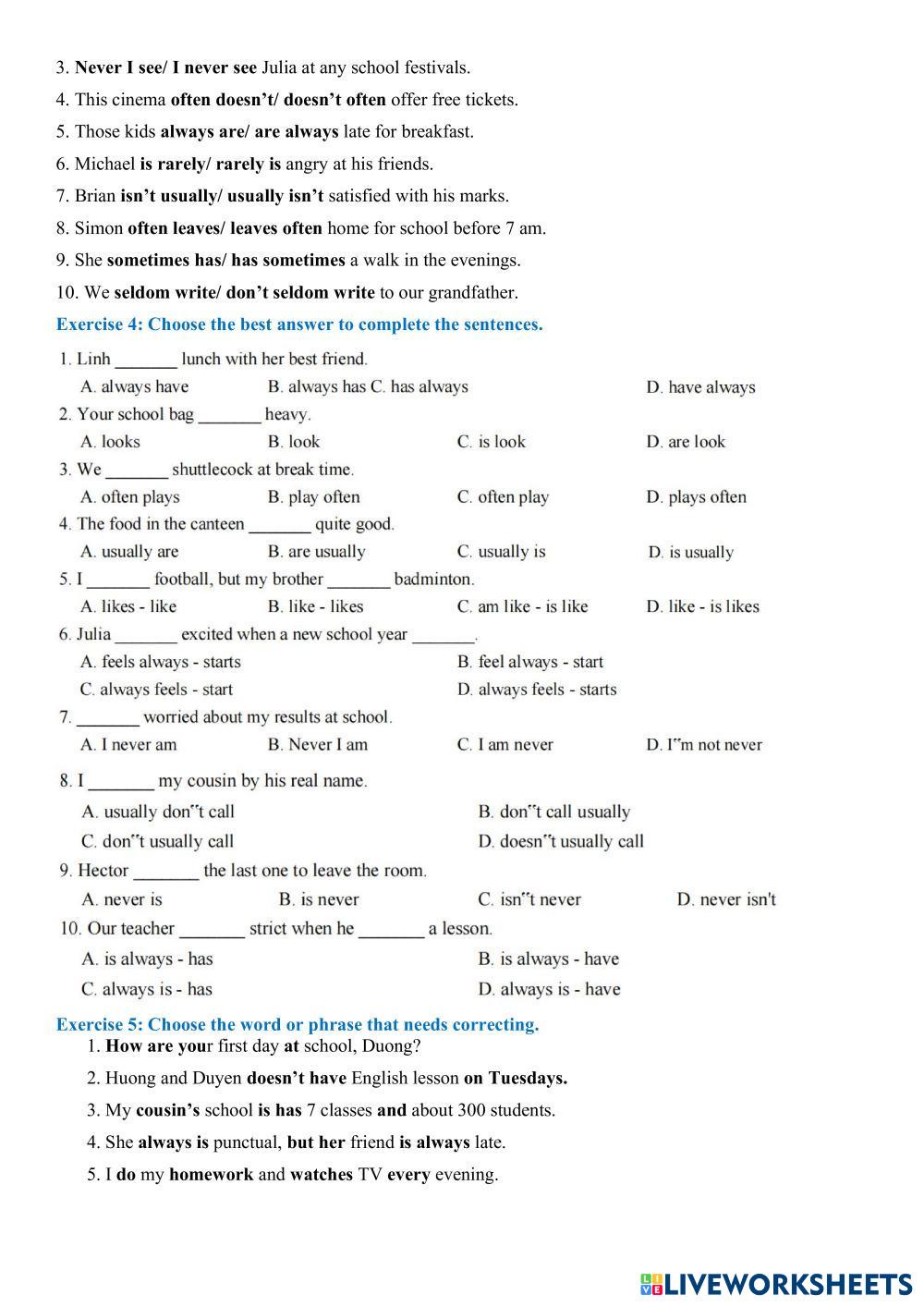 GRADE 6_REVISION _UNIT 1_GL | Live Worksheets