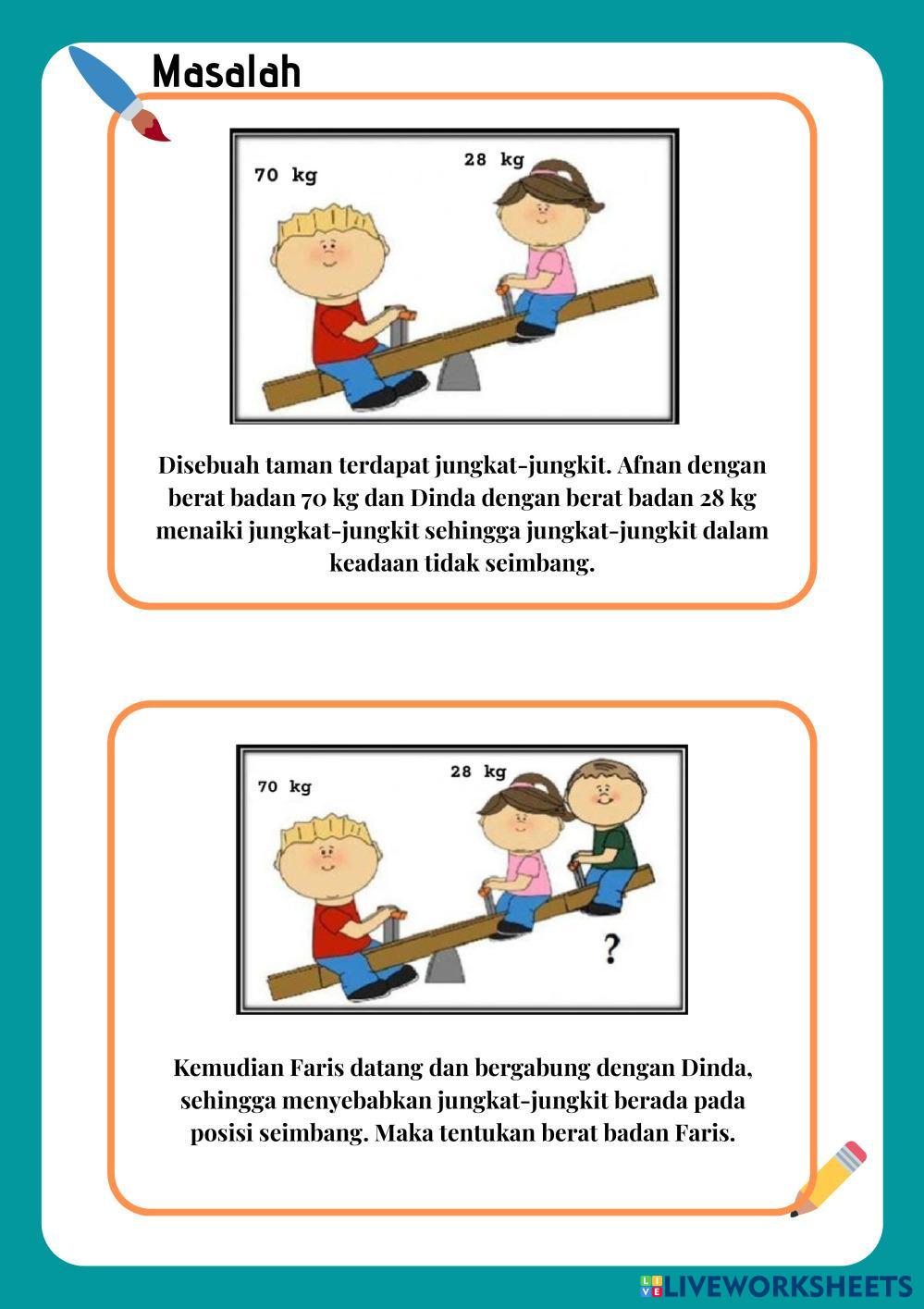 PERSAMAAN LINEAR SATU VARIABEL 7452043 | meiliya