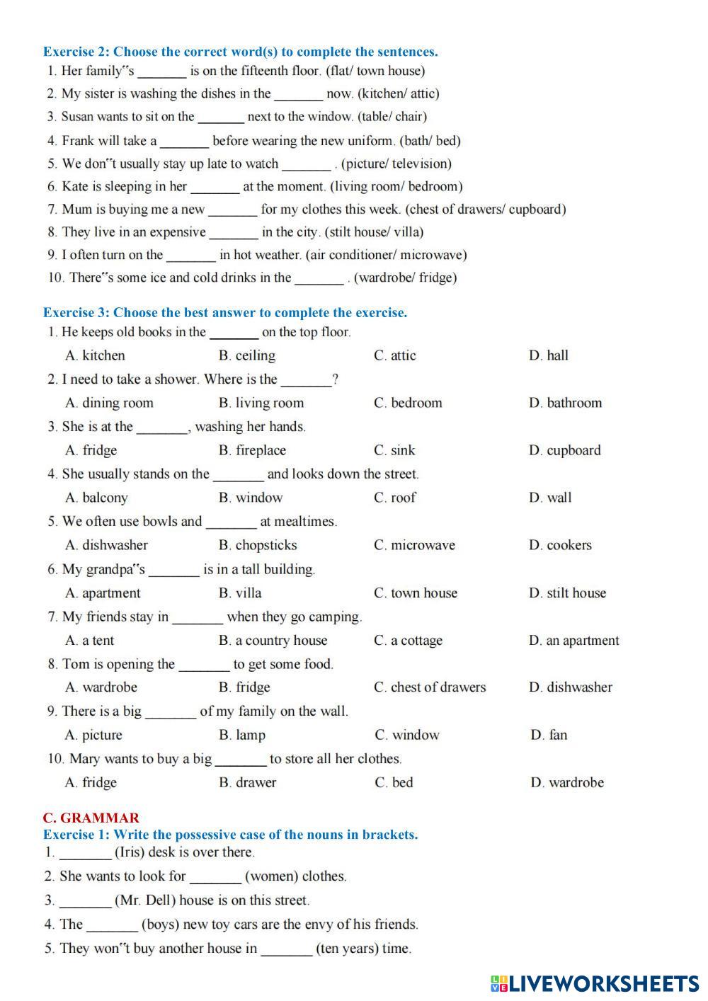 GRADE 6_REVISION _UNIT 2_GL | Live Worksheets
