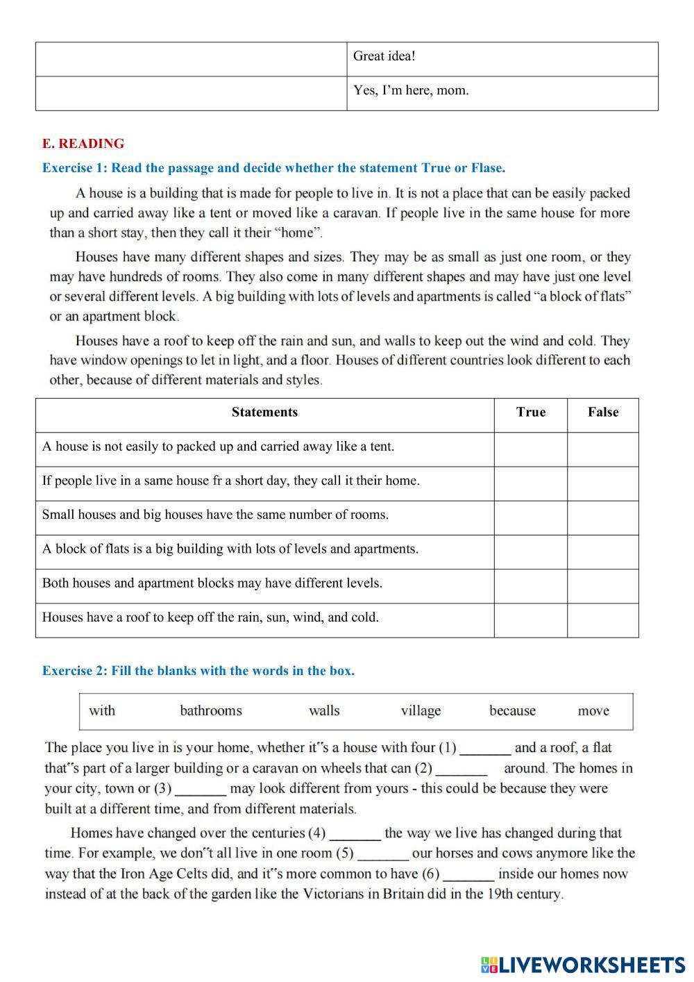 GRADE 6_REVISION _UNIT 2_GL | Live Worksheets
