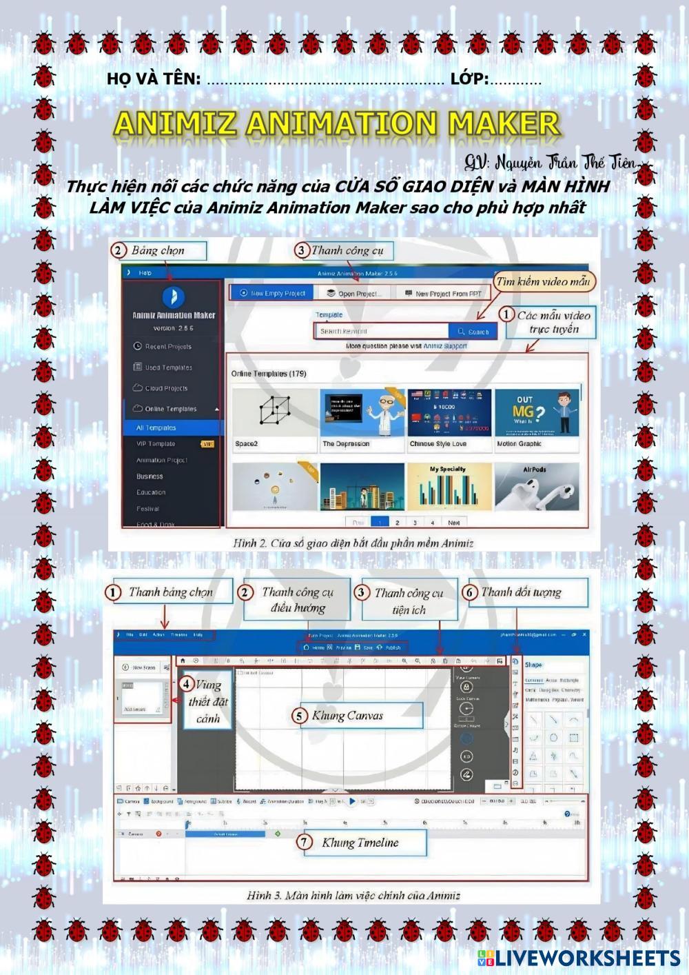 TIN11_LÀM PHIM HOẠT HÌNH | Live Worksheets