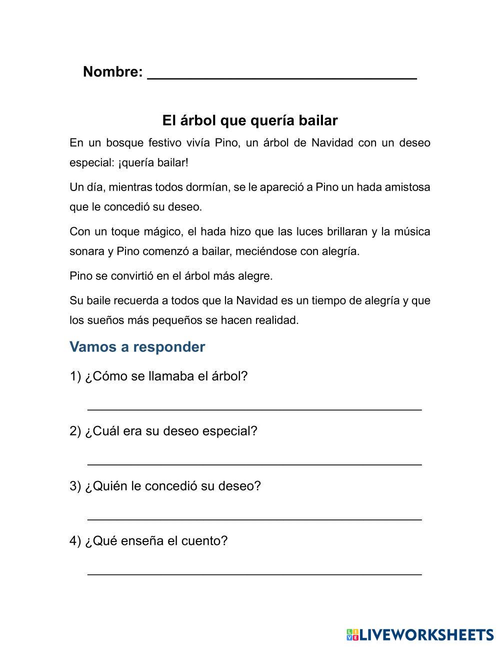 Cuento de Navi… | Free Interactive Worksheets | 7456048