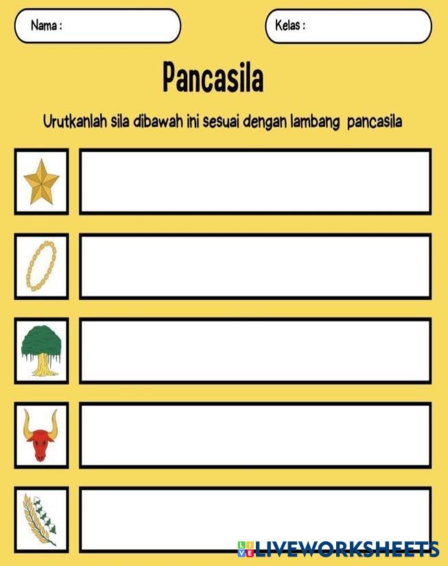 pancasila | Live Worksheets