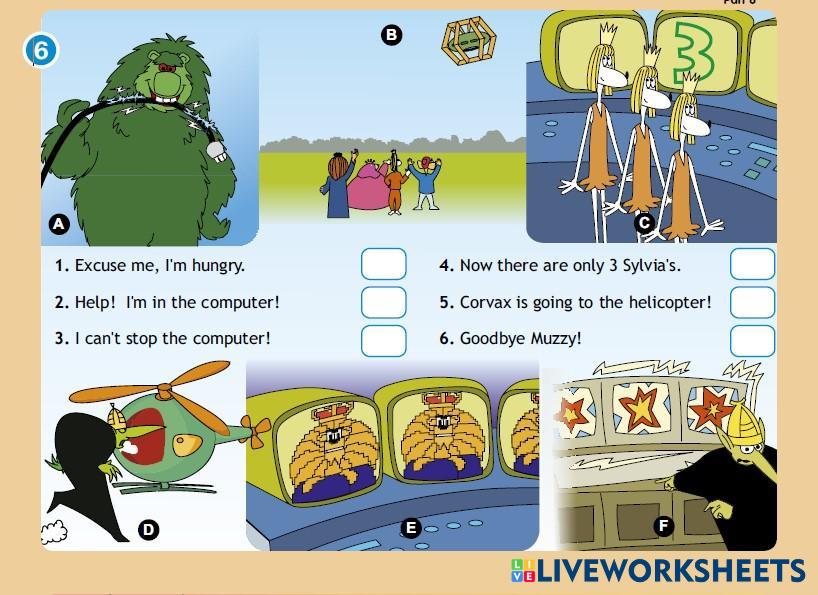 Big Muzzy Part 6 (Task 6) | Live Worksheets