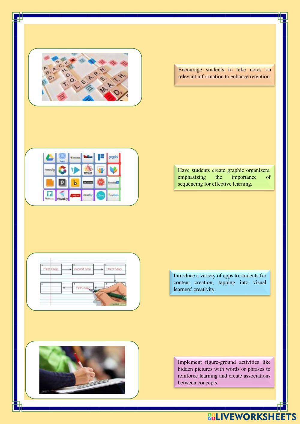 Visualization Learning Style - Online Quiz | Live Worksheets