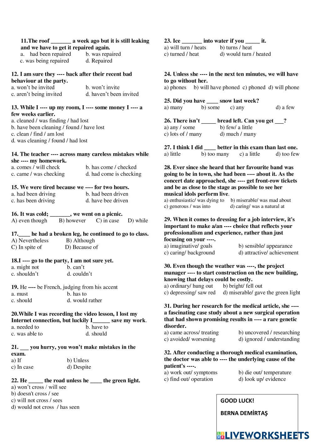 erdem 7110063 | Zeynep Demirtaş | Live Worksheets