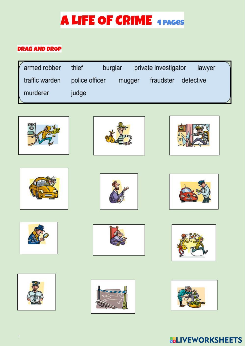 CRIMES & CRIMINALS | Live Worksheets