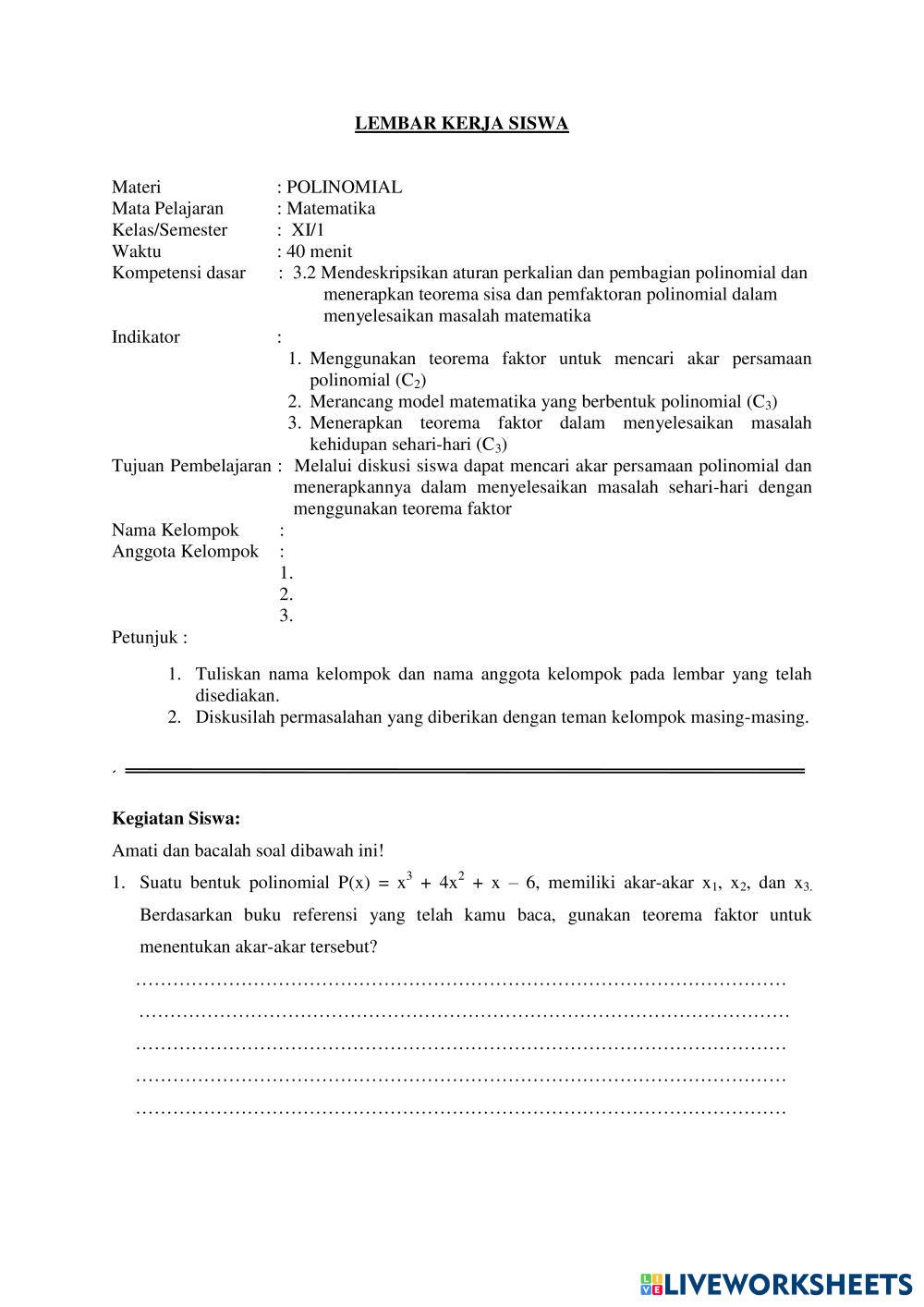 7113246 | LKPD POLINOMIAL | Wiwin Ria Utami