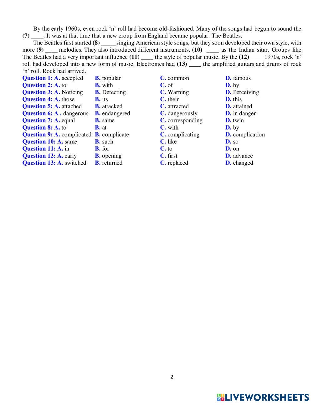 E10 - UNIT 3 - READING 7113368 | Hoang Dieu Thuy | Live