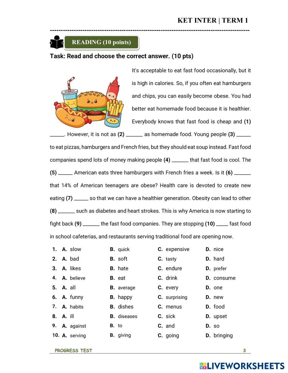 KET. ELEMENTARY | Free Interactive Worksheets | 7113526