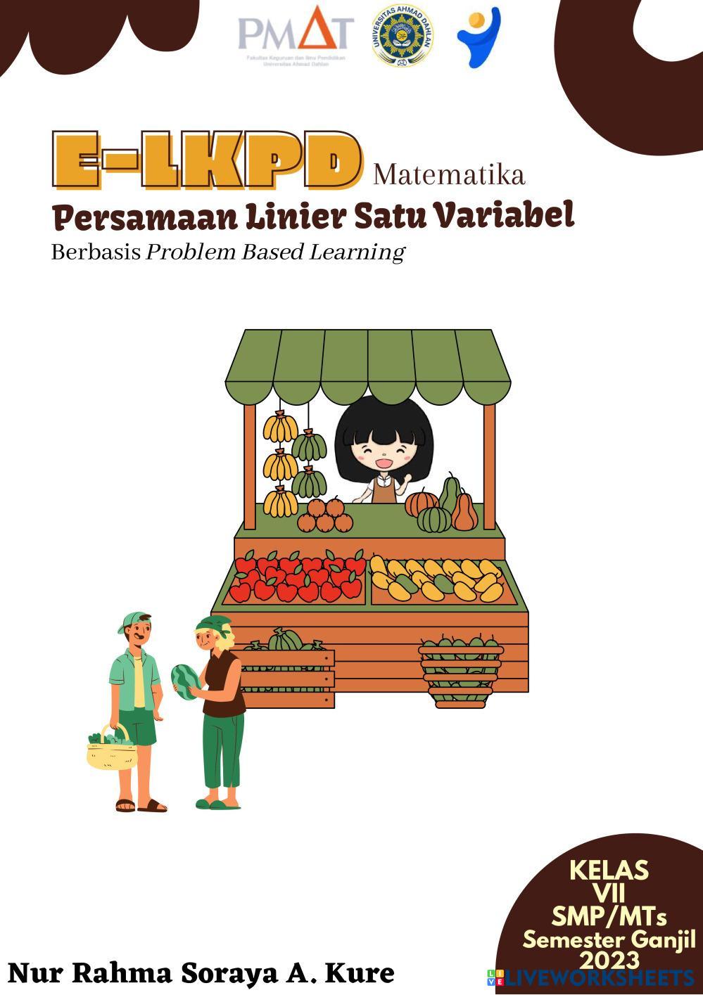 PLSV Matematika 1 | Live Worksheets