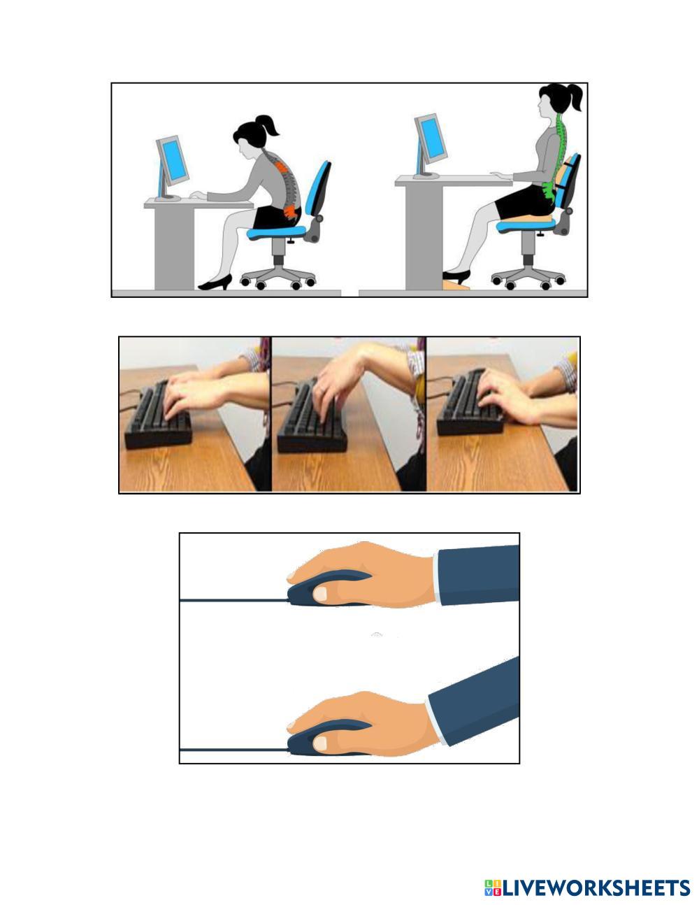 Worksheet on Computer Ergonomics | Live Worksheets