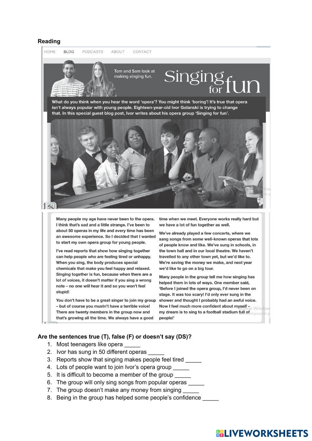 Exam B1 | Live Worksheets