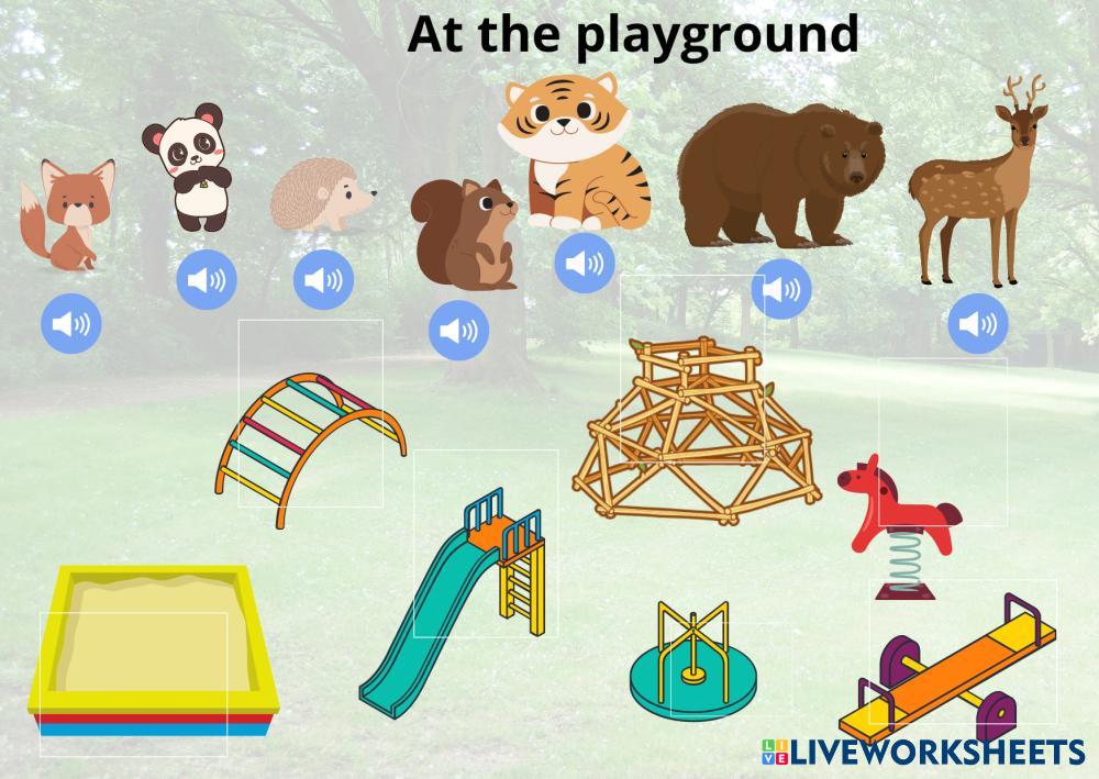 At the playgroud 7116439 | Mashka M | LiveWorksheets