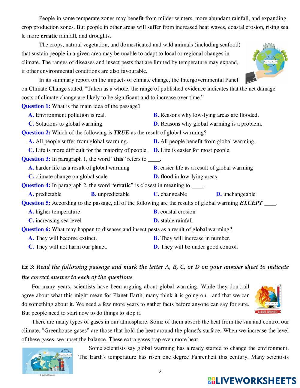 E10 - UNIT 9 - READING | Live Worksheets