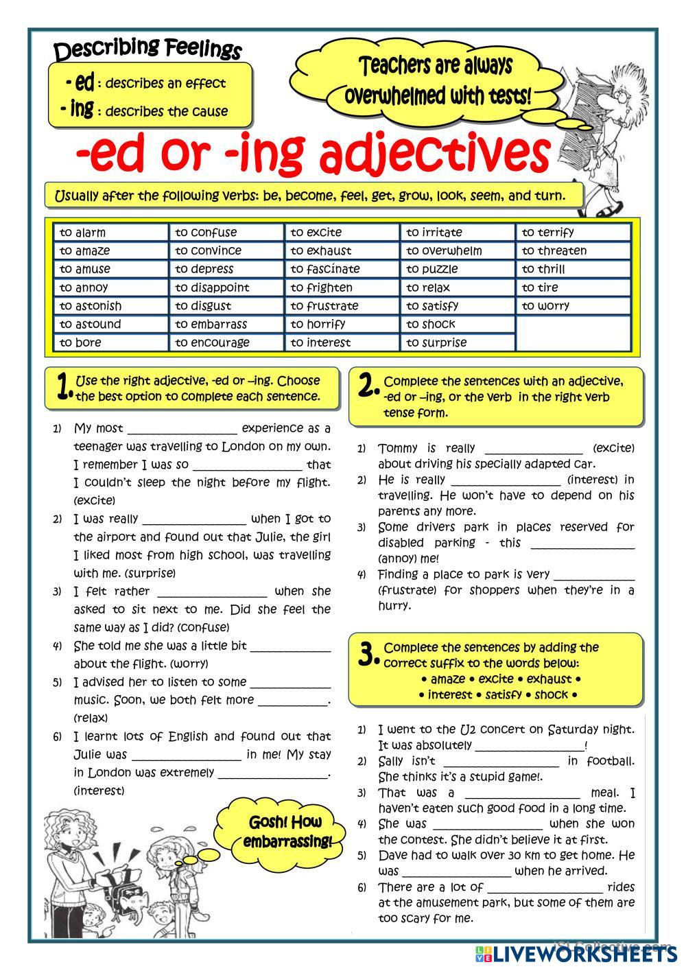 7117549 | ใบงานเรื่อง Participle Adjective 1 | Jackie