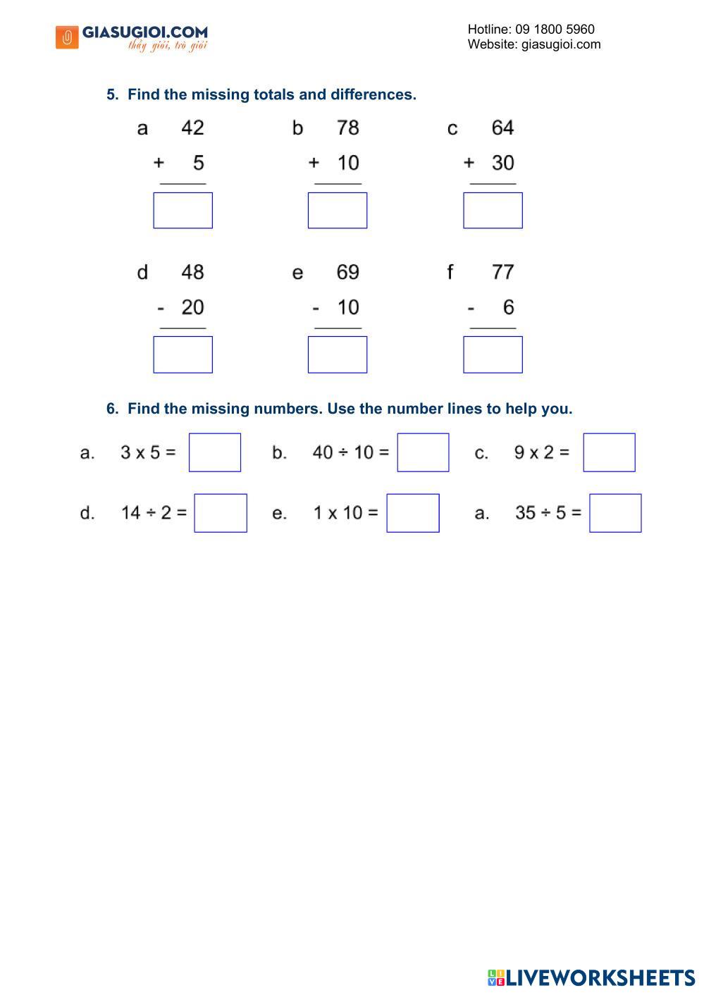 Cambridge - Mat… | Free Interactive Worksheets | 7118829