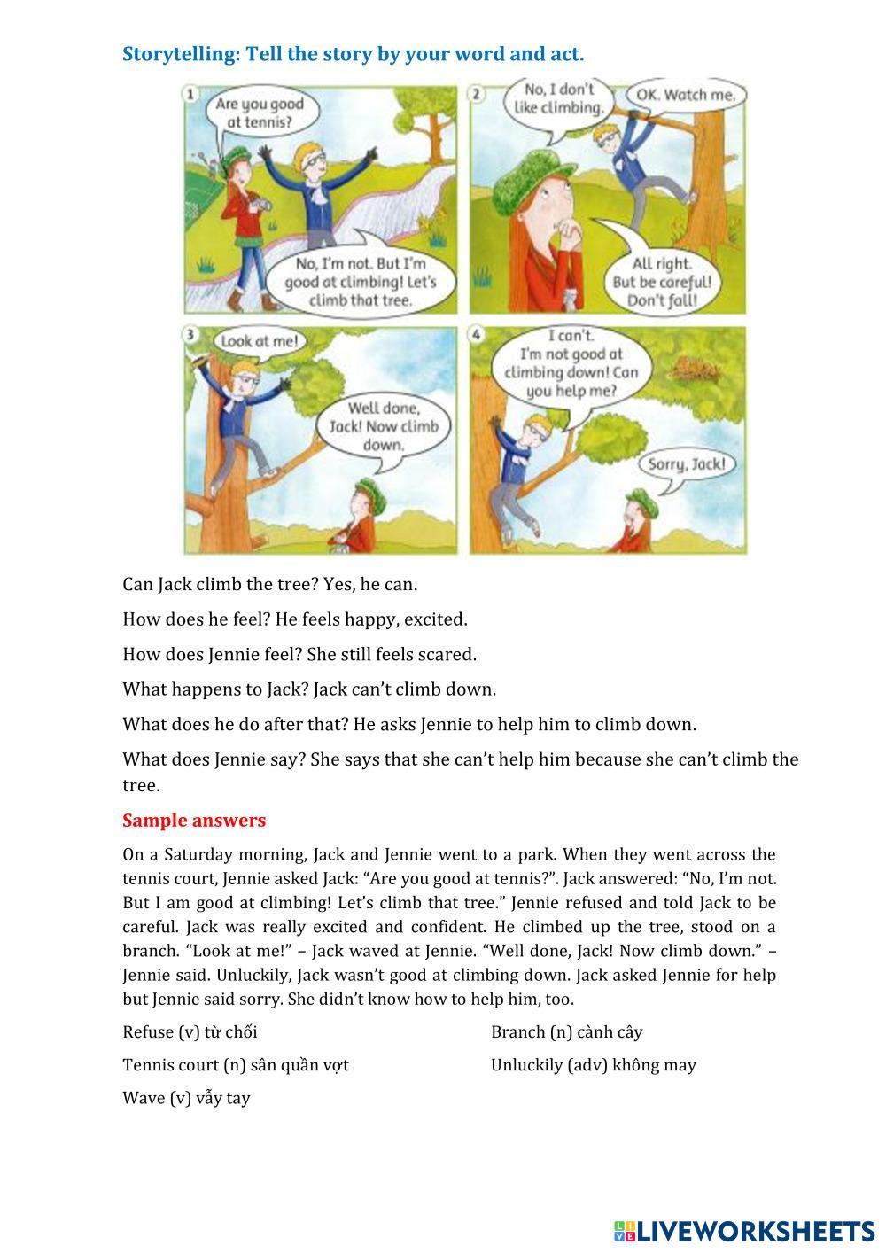 Story telling | Live Worksheets