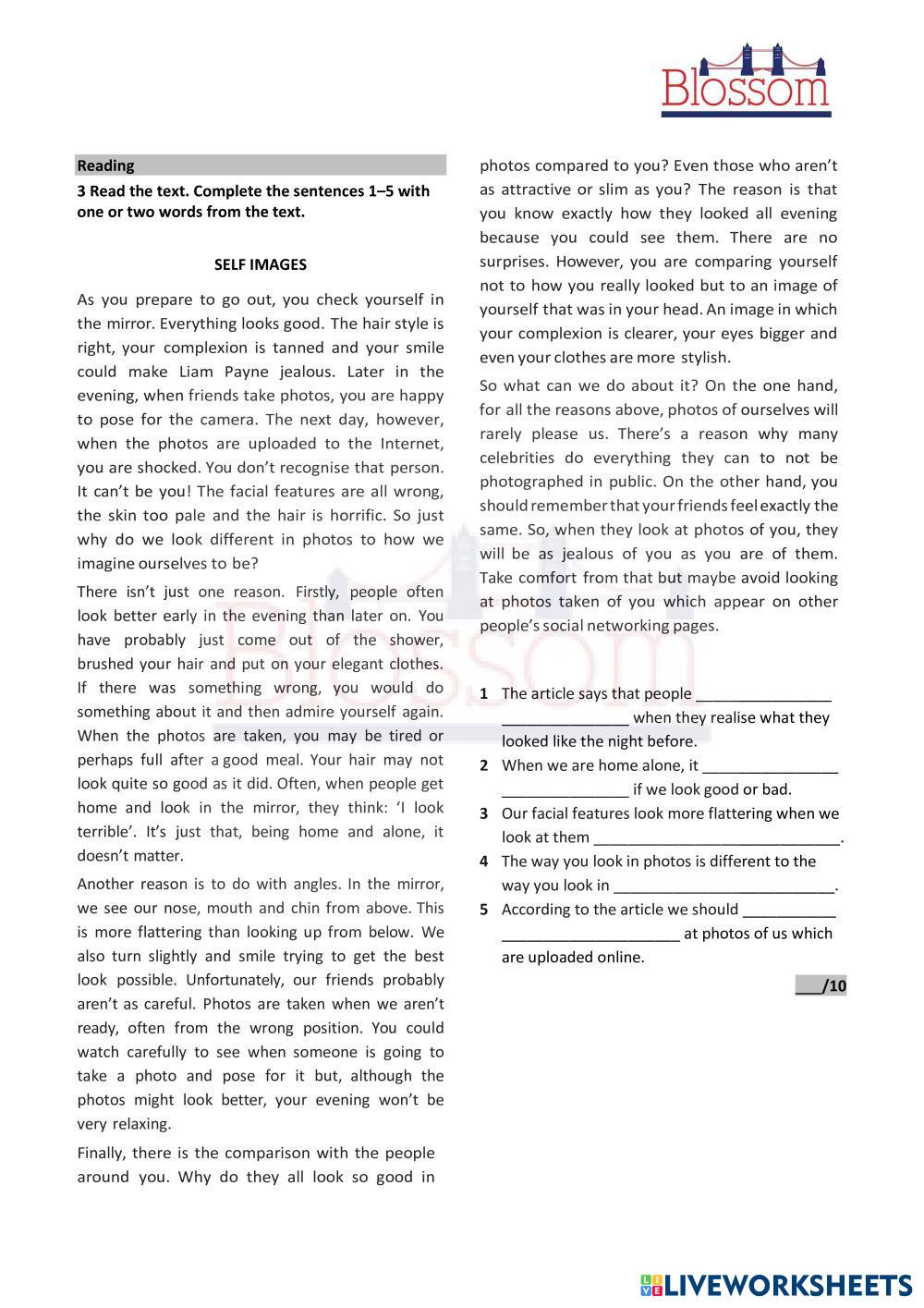 Focus 3 Unit 1 … | Free Interactive Worksheets | 7120970