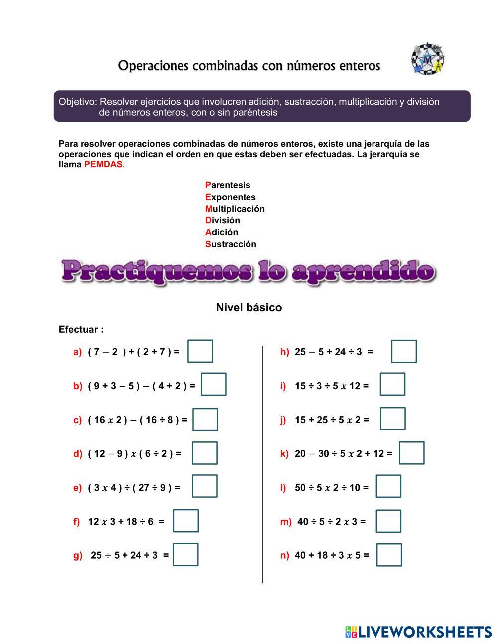Operaciones Combinadas Con Numeros Enteros Pdf – eroppa Operaciones Combinadas Con Numeros Enteros Pdf – eroppa