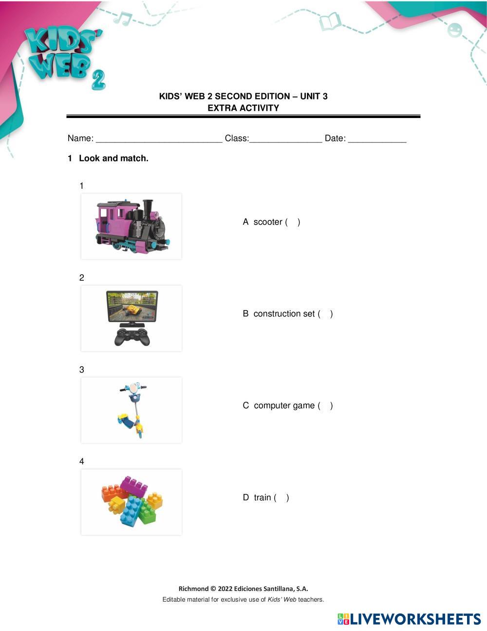 Unit 3 Extra activities | Live Worksheets