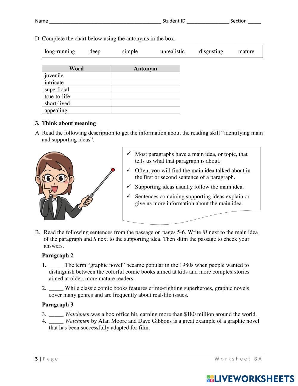 Worksheet 8A | Live Worksheets