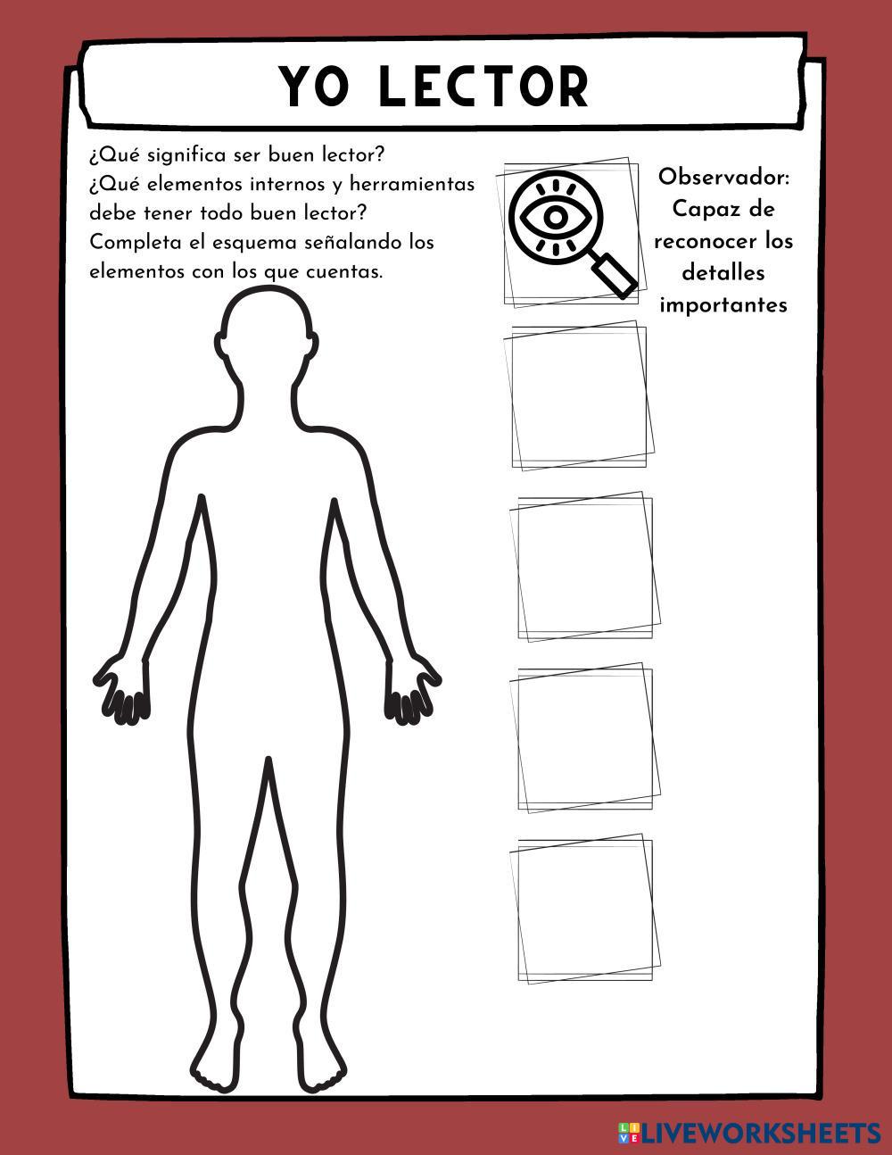 Yo lector- escritor | Live Worksheets