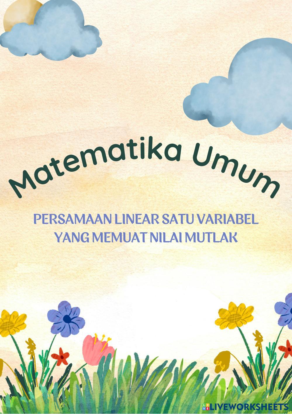 Konsep dan Definisi Nilai Mutlak 7126531 | FITA AFRI