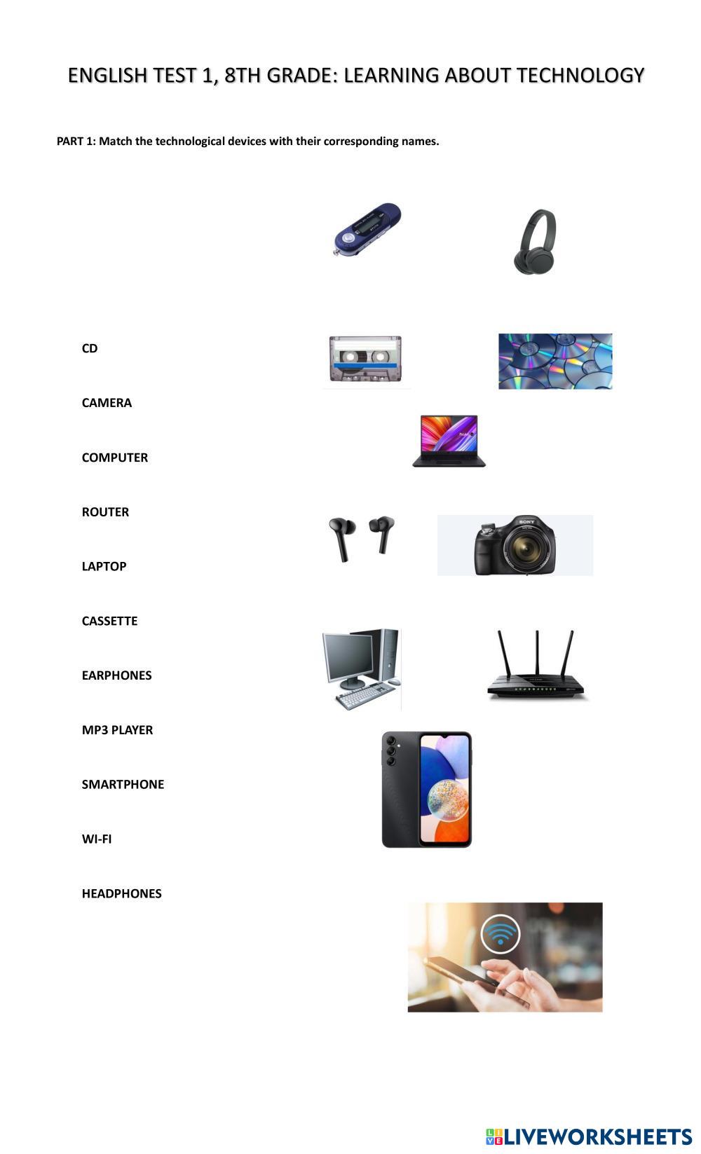 Teacher Pablo English test about technology | Live Worksheets