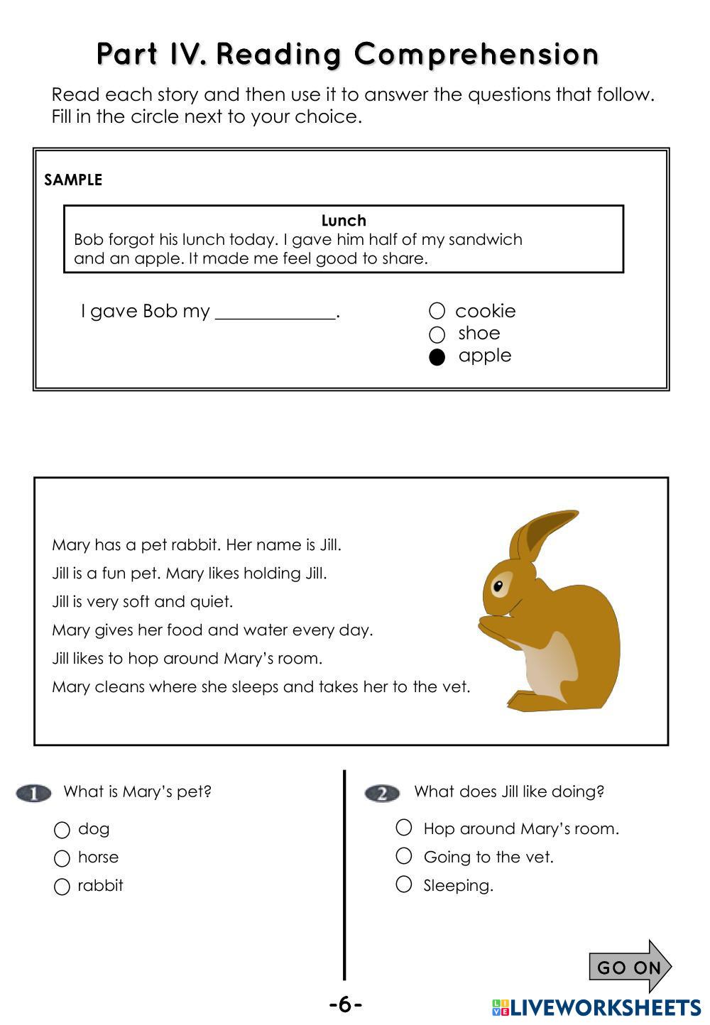 IEP Pilot Test | Live Worksheets
