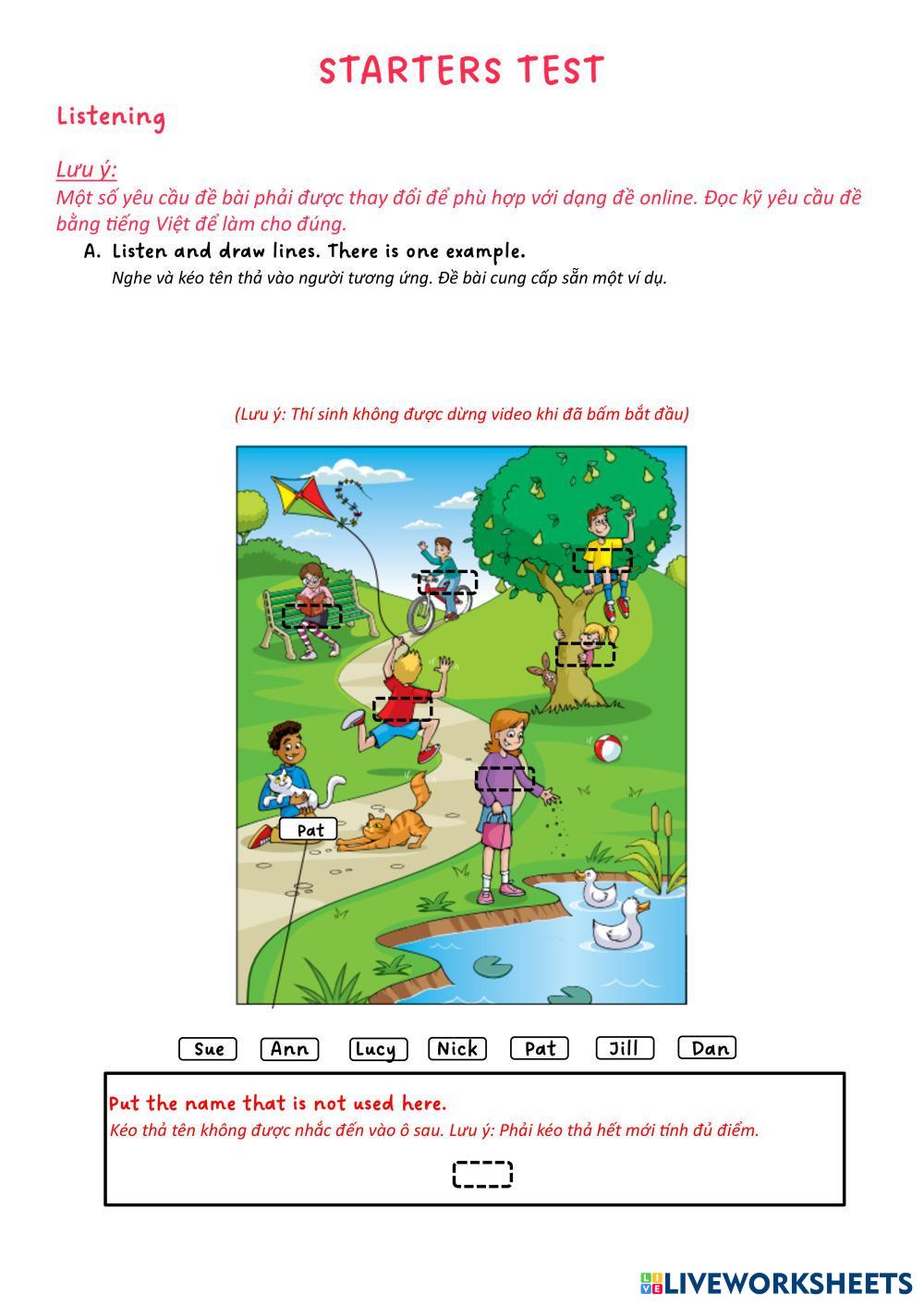 STARTERS | Free Interactive Worksheets | 7126881