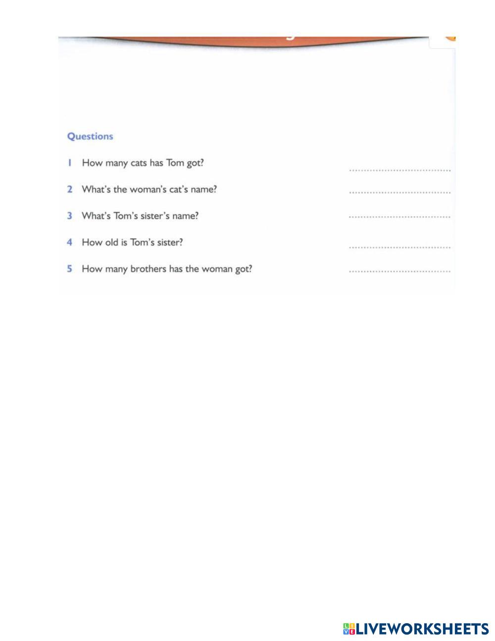 test 7 starters success | Live Worksheets