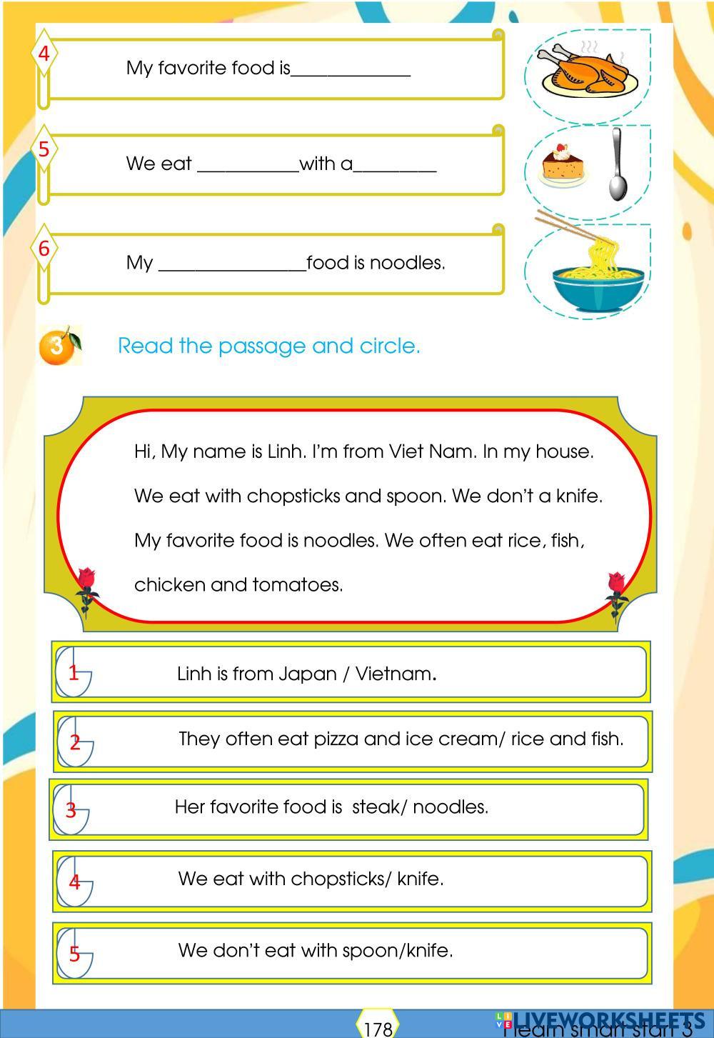 Food - Lesson 4 | Live Worksheets