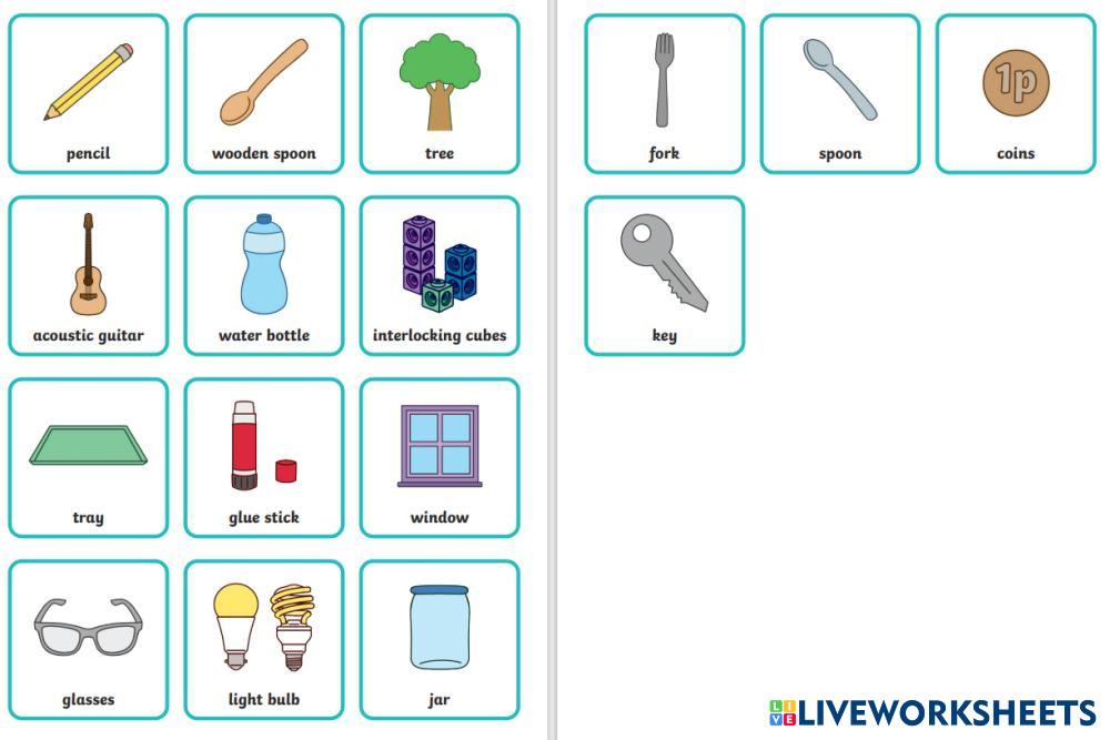 Materials | Live Worksheets