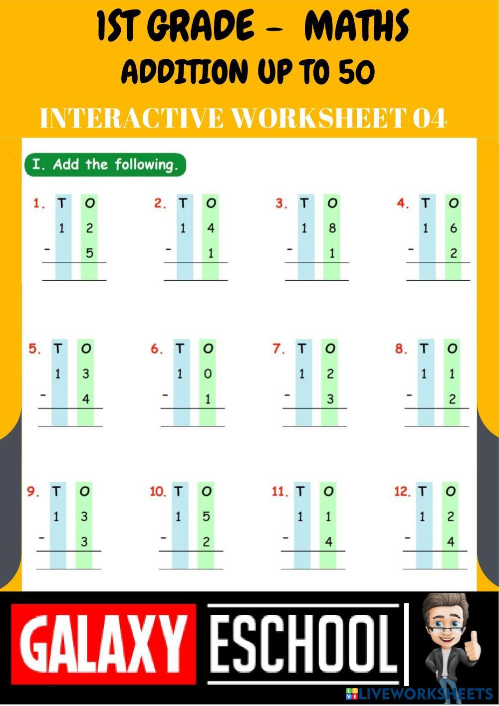 1st-maths-ps04-addition up to 50-Galaxy | Galaxyeschool