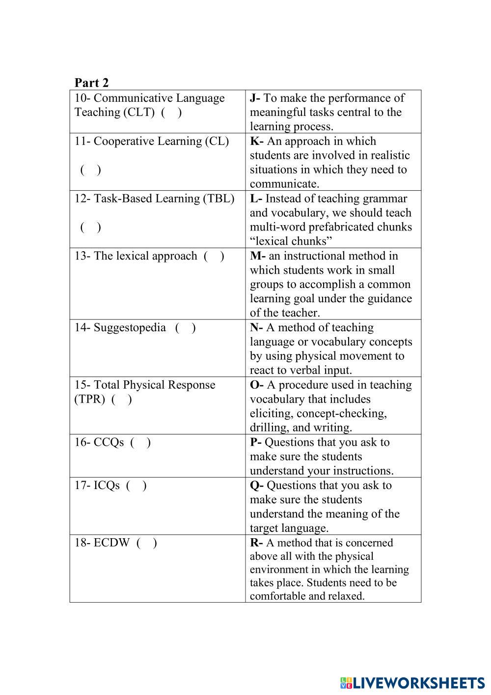 The TEFL quiz 1315 | Kareem Fathy | Live Worksheets