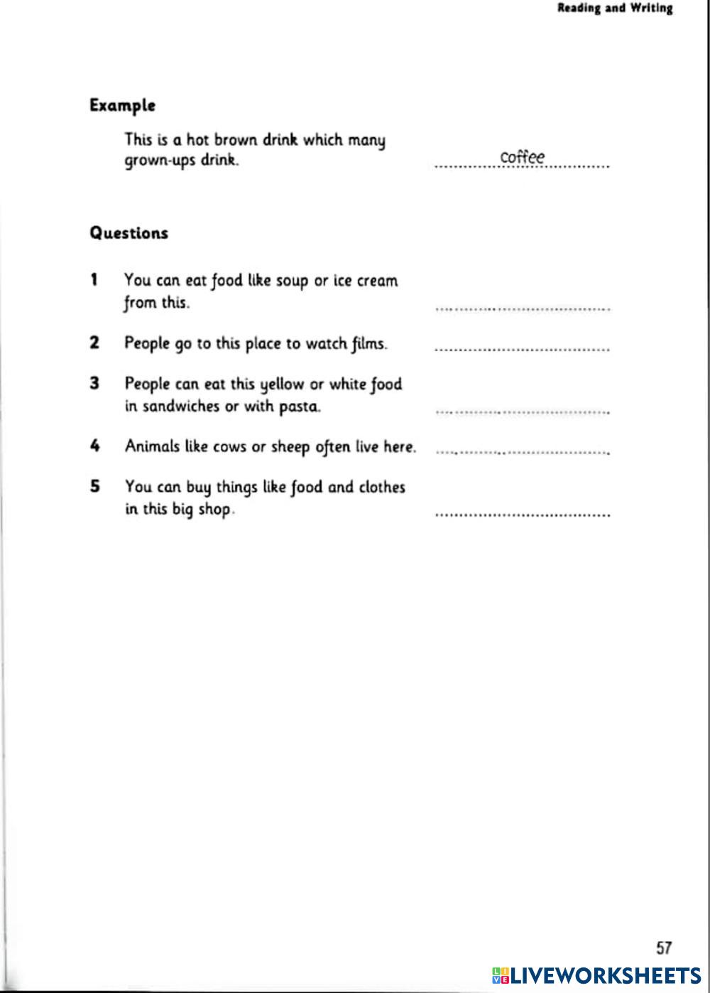 ws reading | Live Worksheets