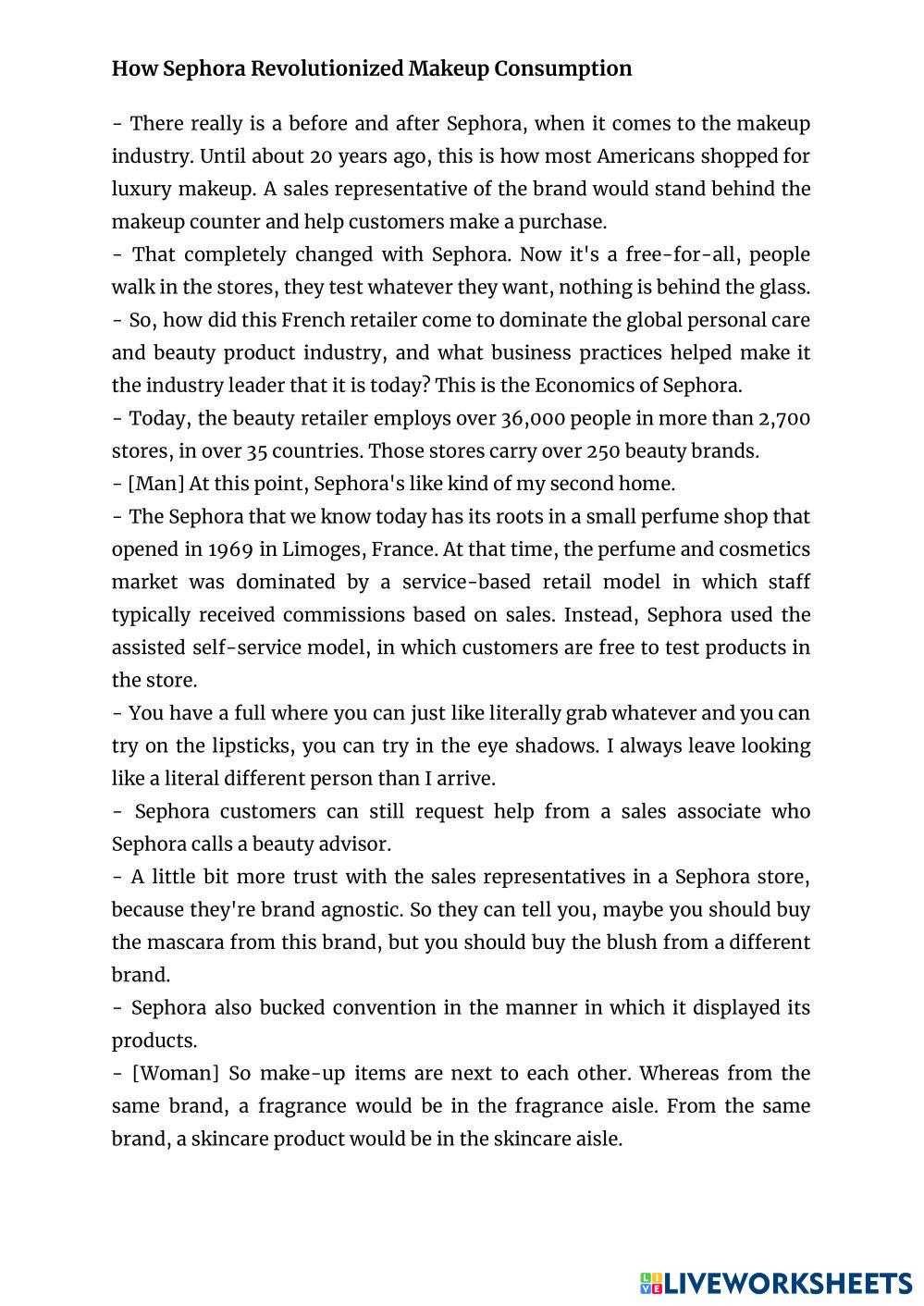 How Sephora Revolutionized Makeup Consumption