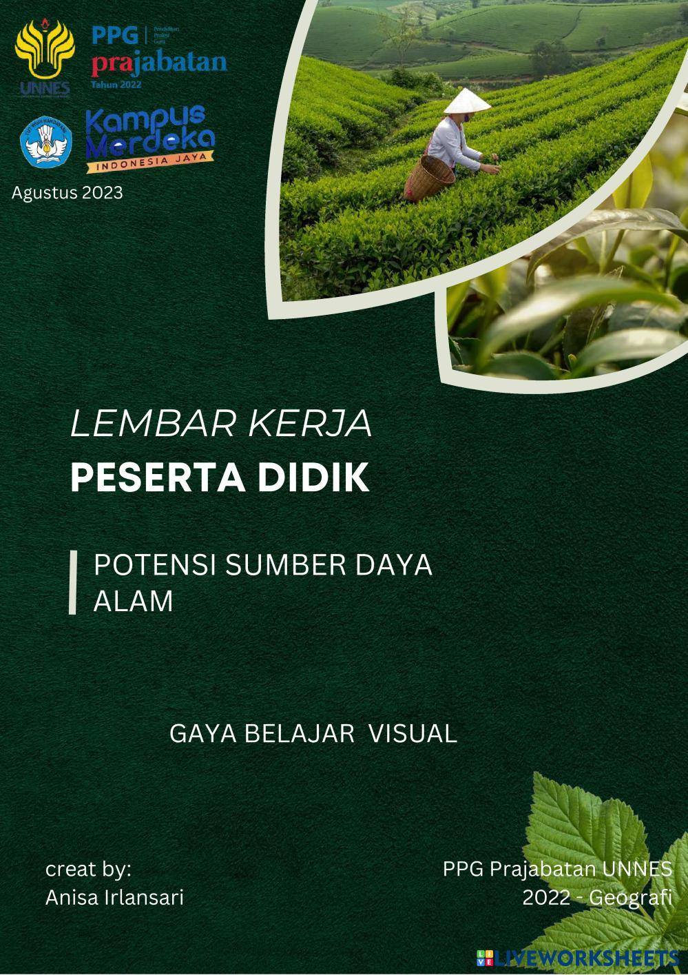 Gaya Visual - Potensi SDA | Live Worksheets