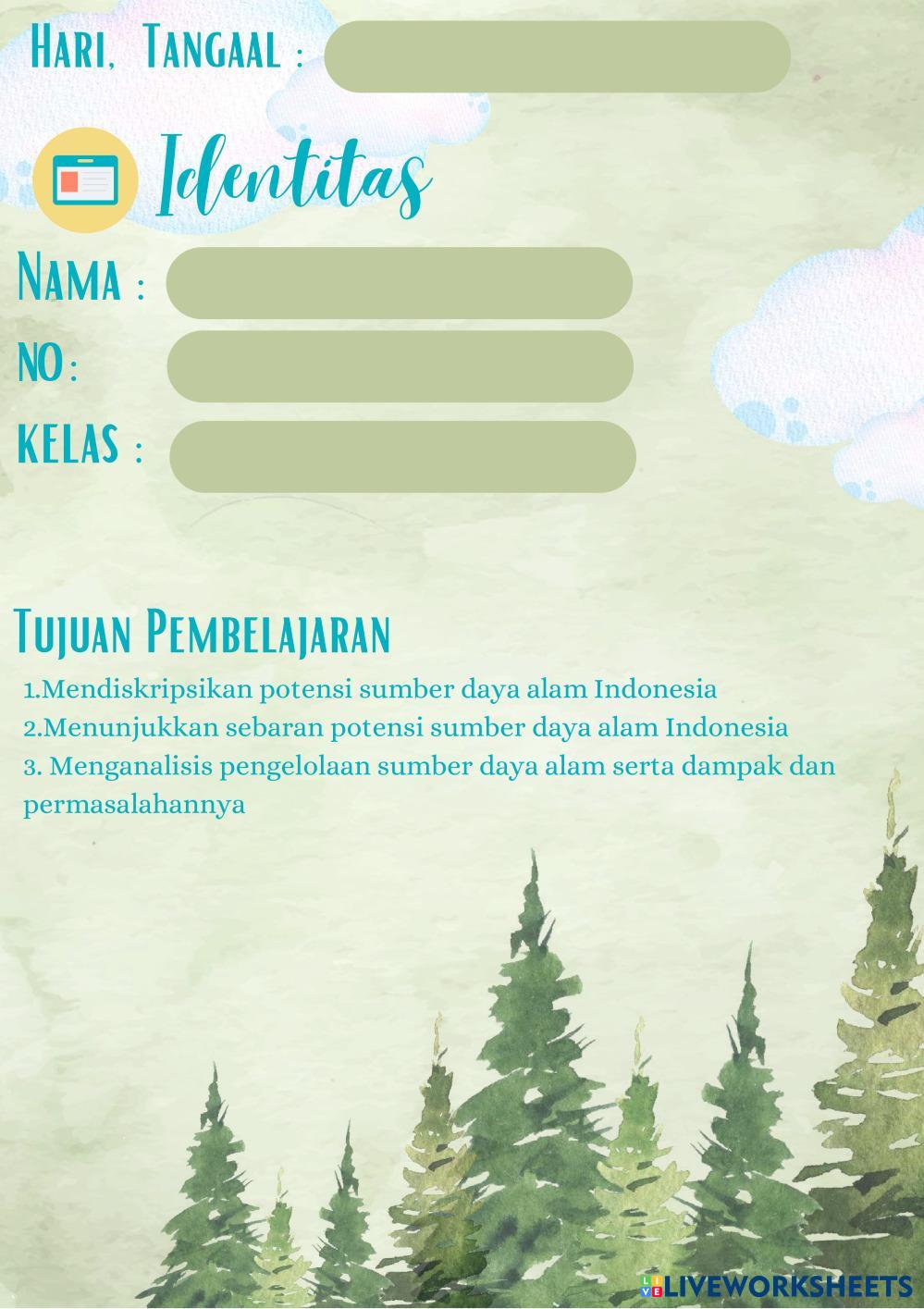 Gaya Visual - Potensi SDA | Live Worksheets